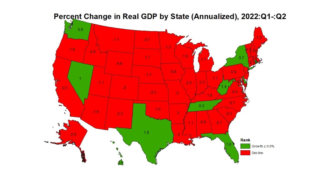 State-Level GDP in the Second Quarter of 2022